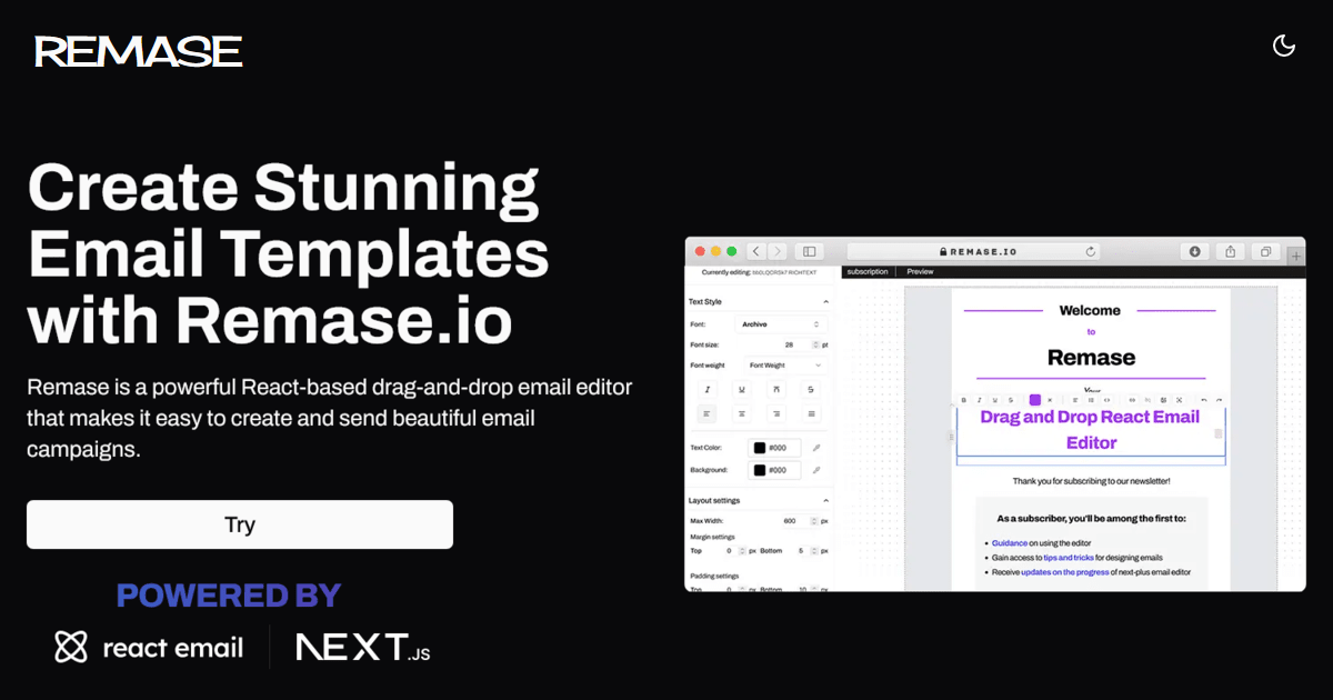 React Drag and Drop Email editor and management services